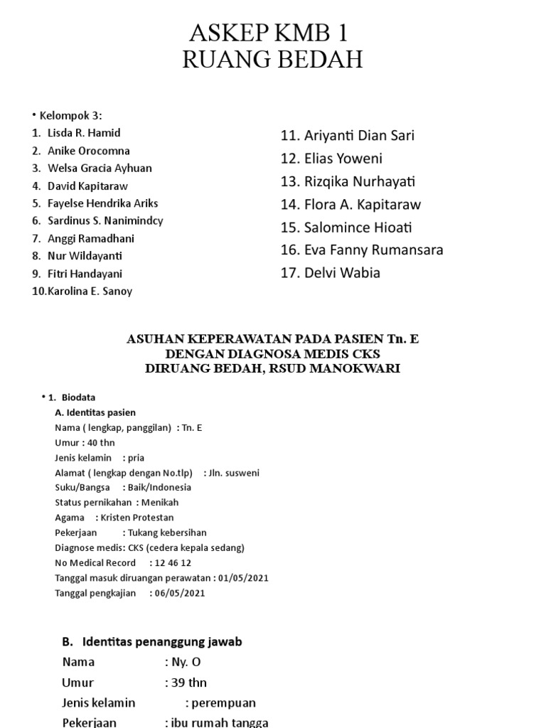Askep KMB 1 | PDF