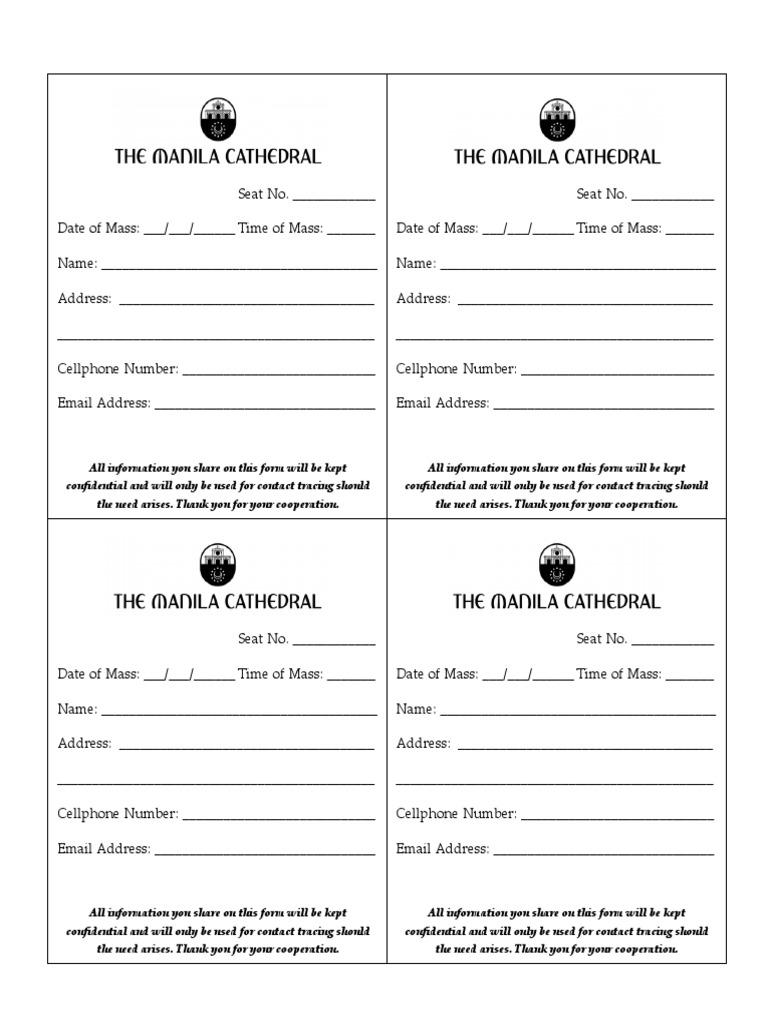 Contact Tracing Form | PDF