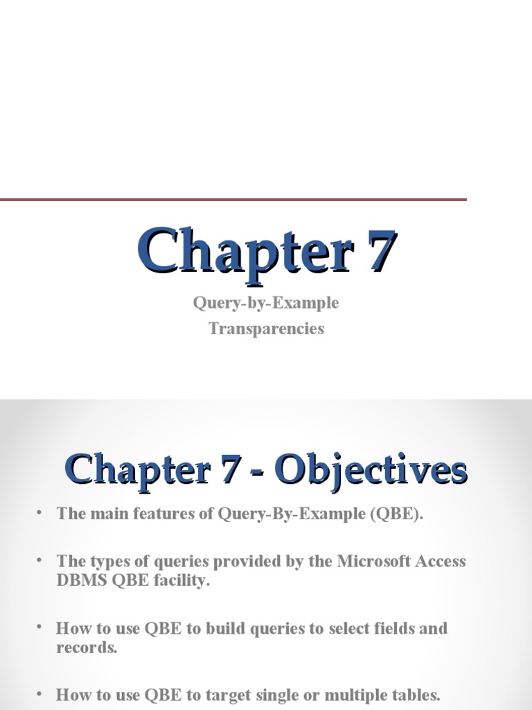 Database Management System - Ch07 | PDF | Databases | Microsoft Access