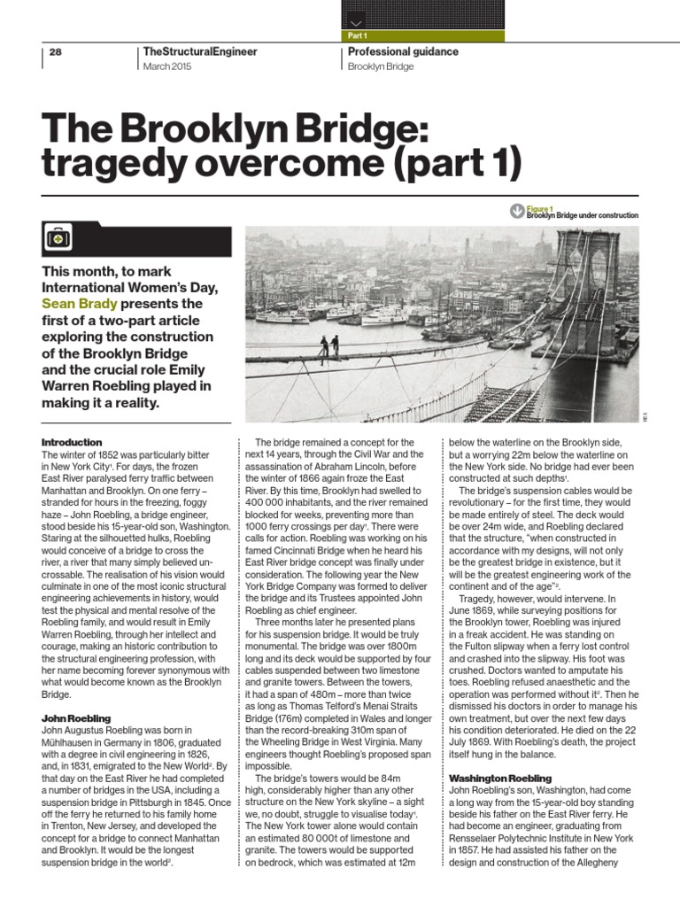 Brooklyn Bridge - Part 1 | PDF
