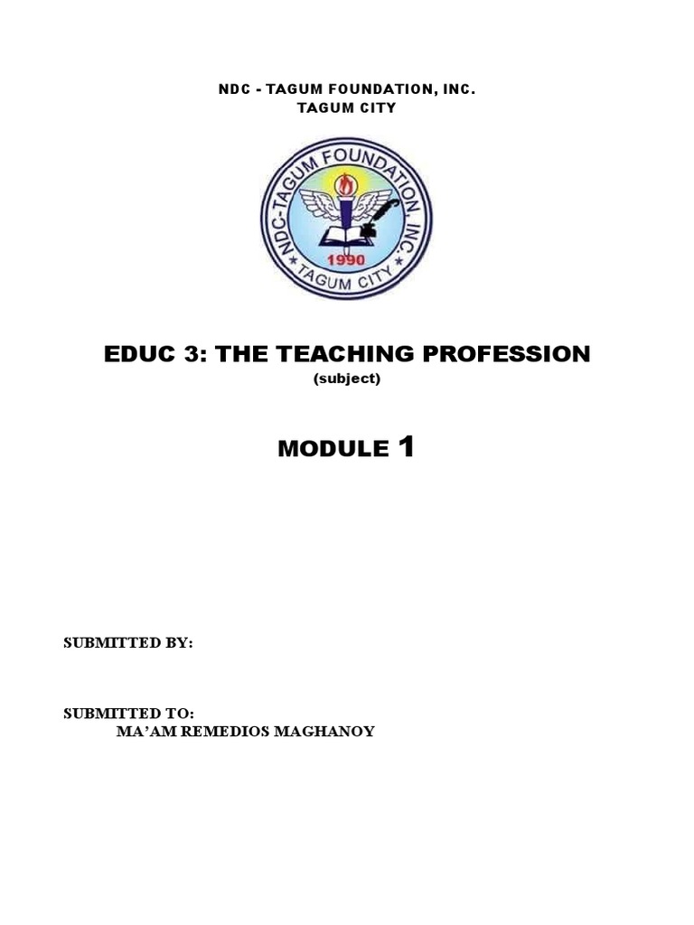 Educ 3 Module 1 Lesson 1 & 2 Mengay Soft | PDF | Teachers | Learning