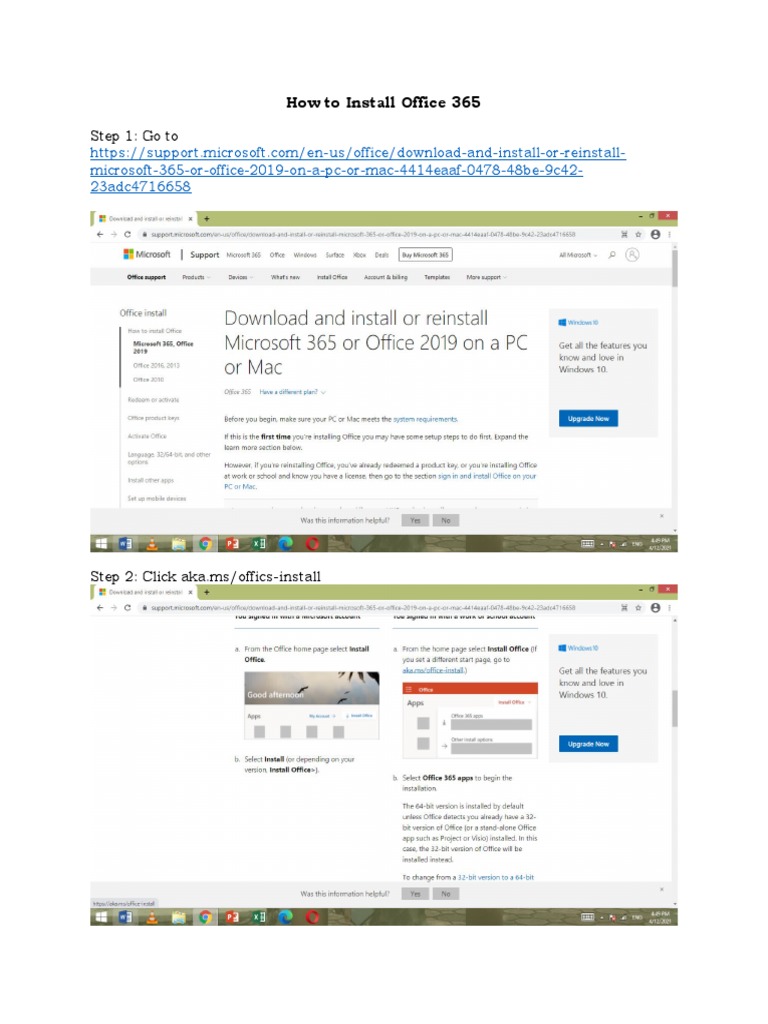 How To Install Office 365 | PDF