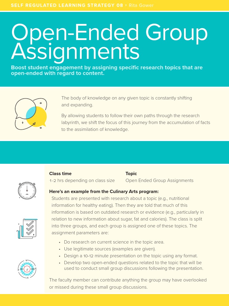 Open Ended Group Assignments | PDF | Wellness