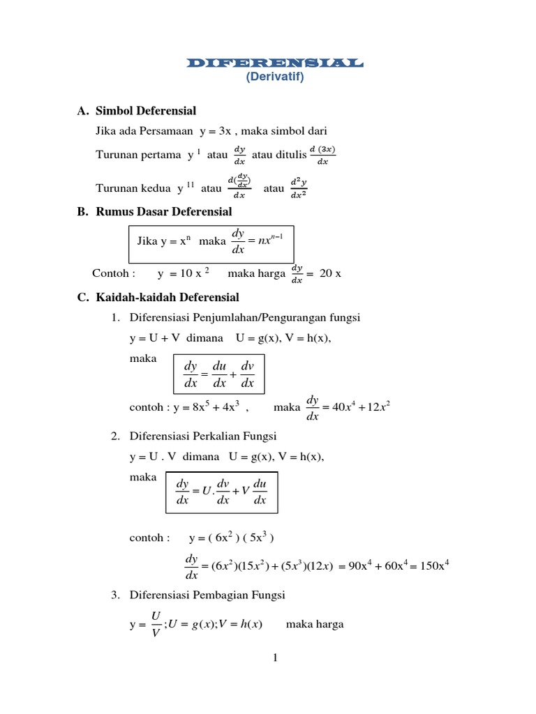 Diferensial Turunan Fungsi Trigono | PDF