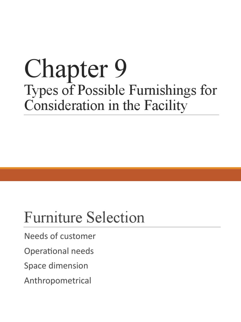 Chapter 9 Furnishings | PDF | Home & Garden