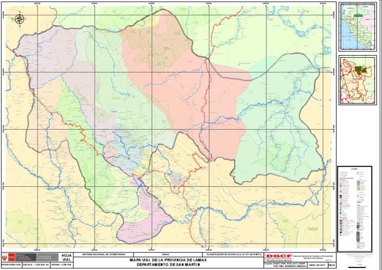 Mapa de Distritos de Lamas, Perú | PDF