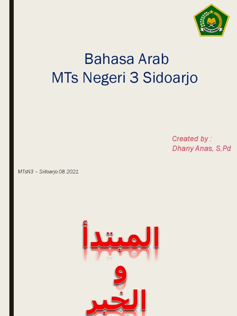 Bahasa Arab Mubtada Dan Khobar | PDF