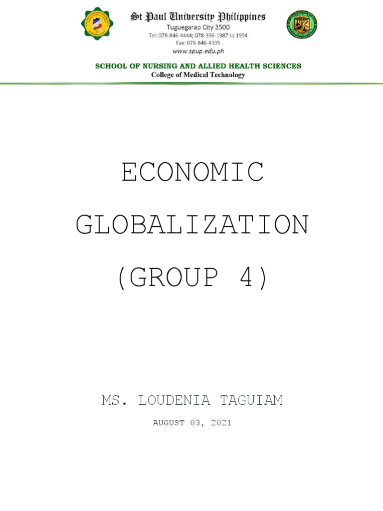 Economic Globalization | PDF | Economic Globalization | Globalization