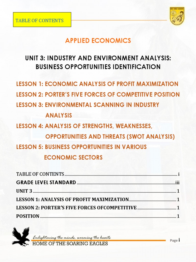 Applied Economics Lesson 3 | PDF | Market Power | Profit (Economics)