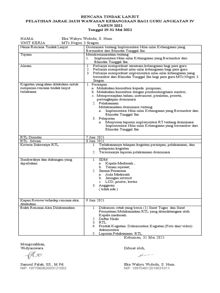 RTL - Eka Wahyu Widodo | PDF
