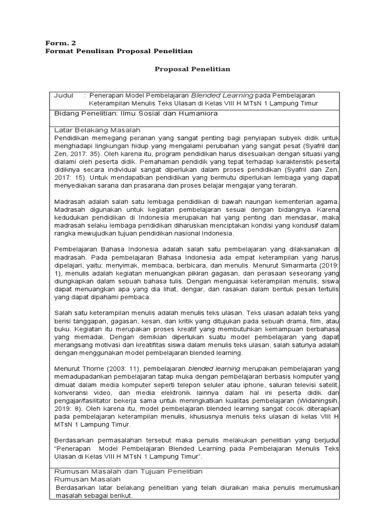 Proposal Penelitian MYRES - Evan Aprialdi | PDF