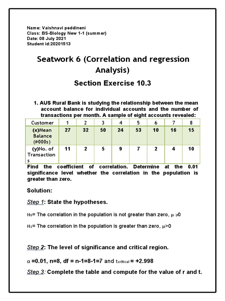 Correlation and Regression Analysis | PDF | Correlation And Dependence ...