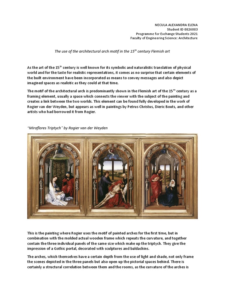 The Use of The Architectural Arch Motif in The 15th Century Flemish Art ...