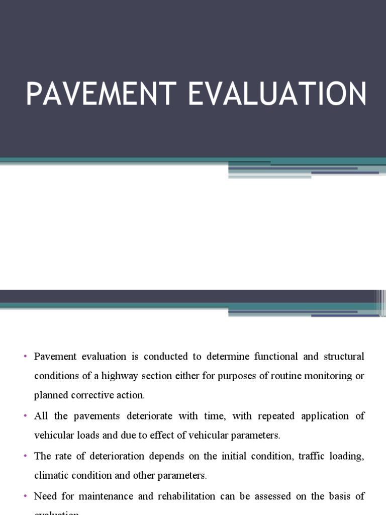 Pavement Evaluation | PDF | Road Surface | Strength Of Materials