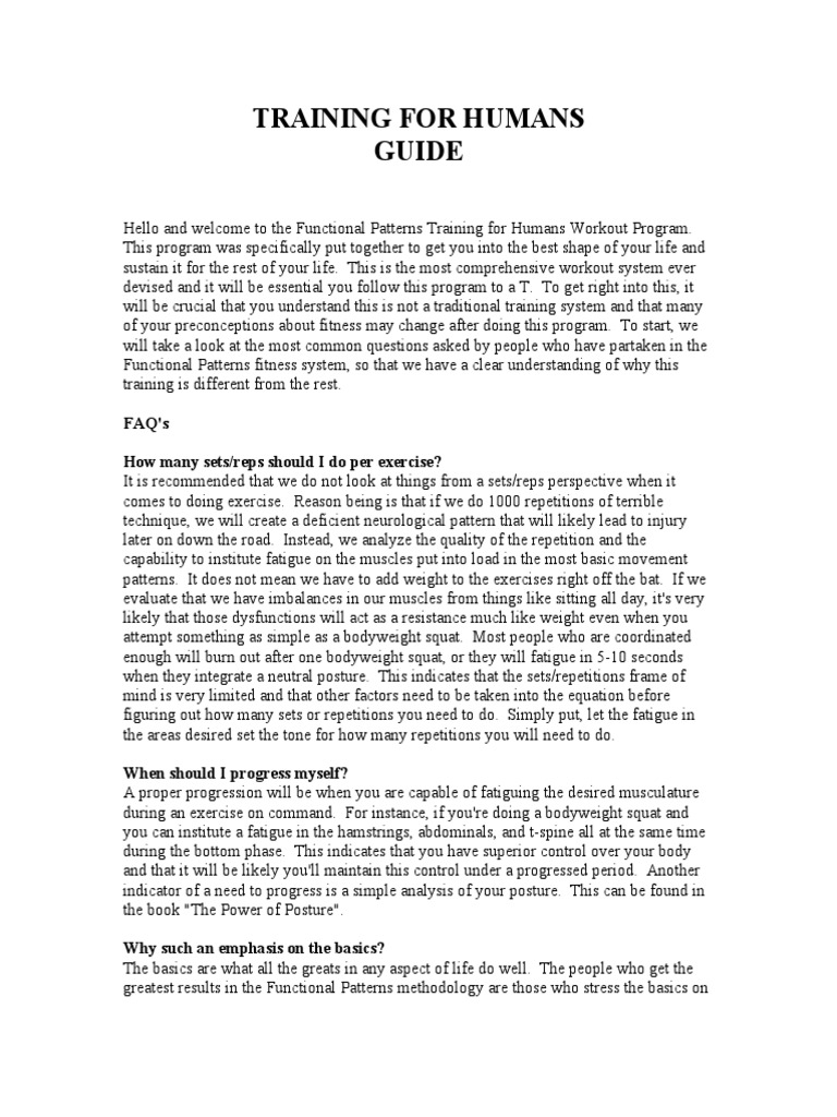 Training For Humans Guide: FAQ's How Many Sets/reps Should I Do Per ...