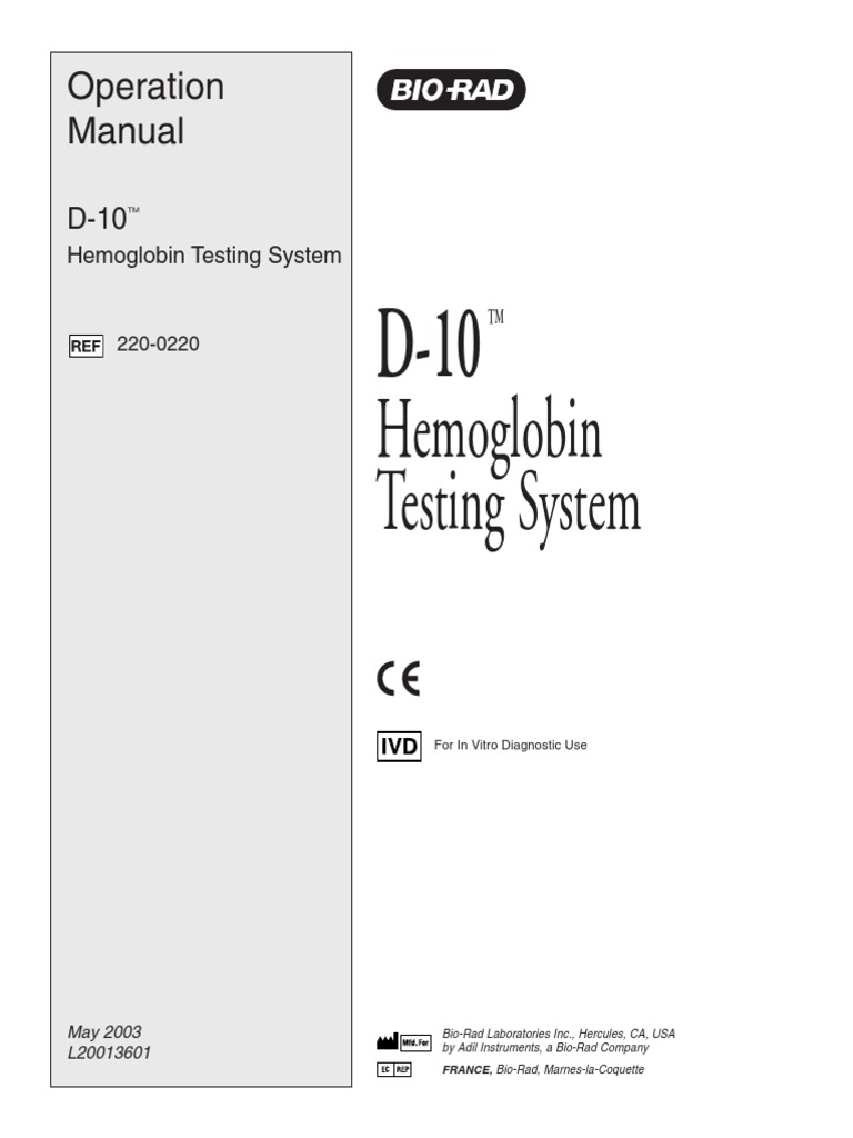 D10 Operation Manual English (L20013601) | PDF | High Performance ...