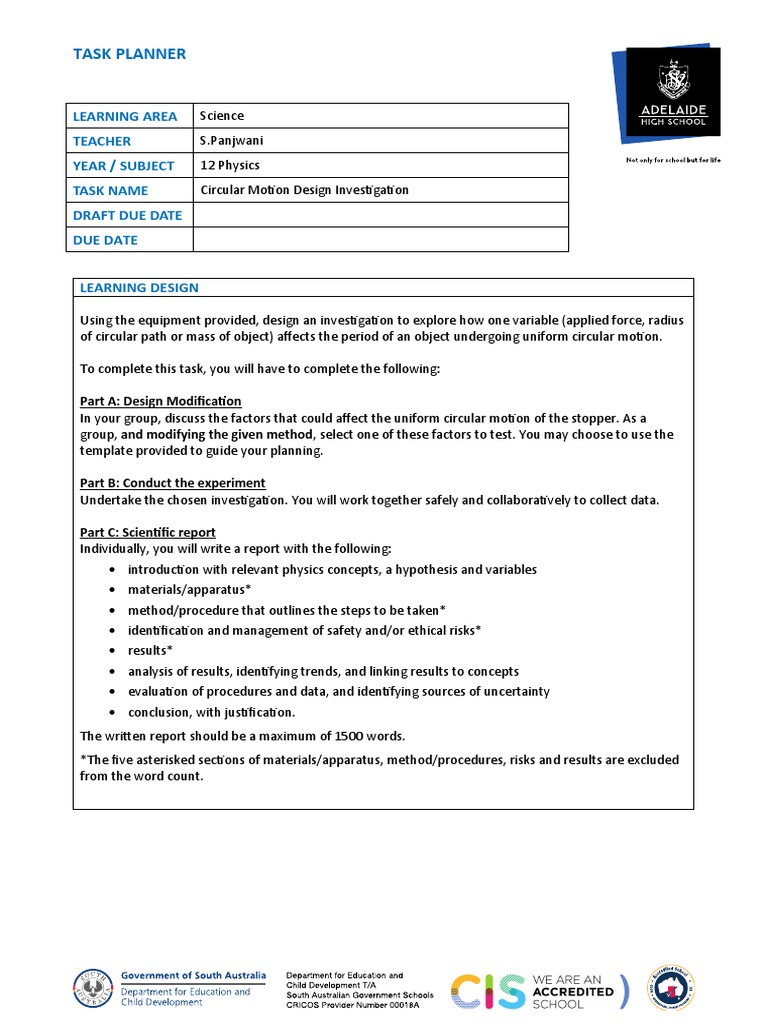 Investigation of Uniform Circular Motion | PDF | Data | Experiment