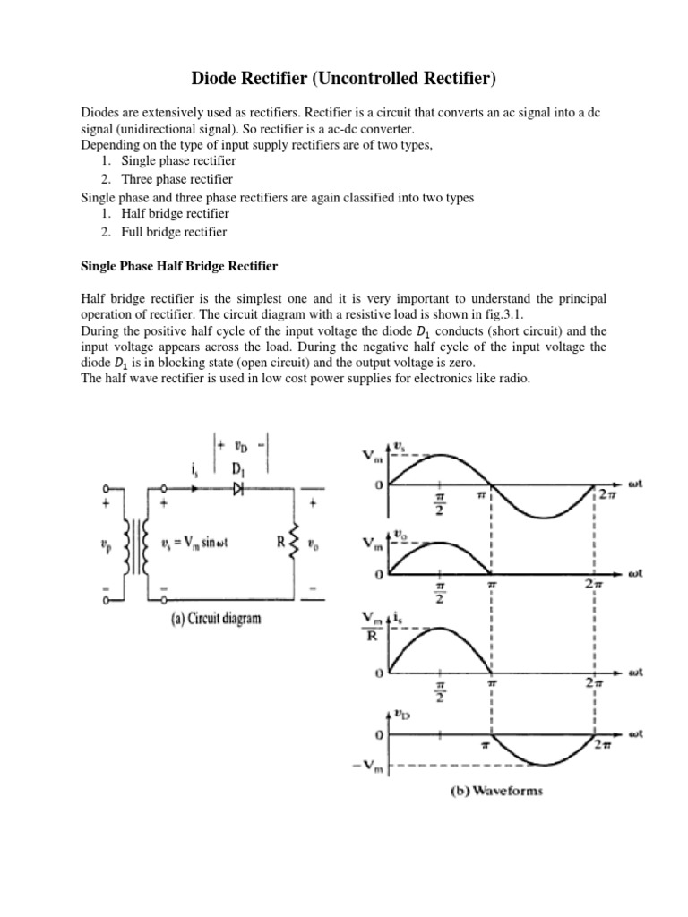 Lec-4 Diode Rectifier Part 1 | PDF | Science & Mathematics