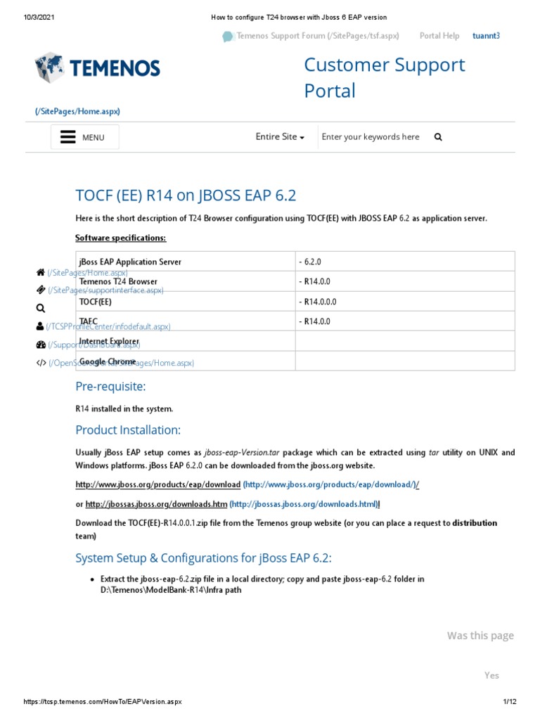 How To Configure T24 Browser With Jboss 6 EAP Version | PDF | Internet Explorer | World Wide Web