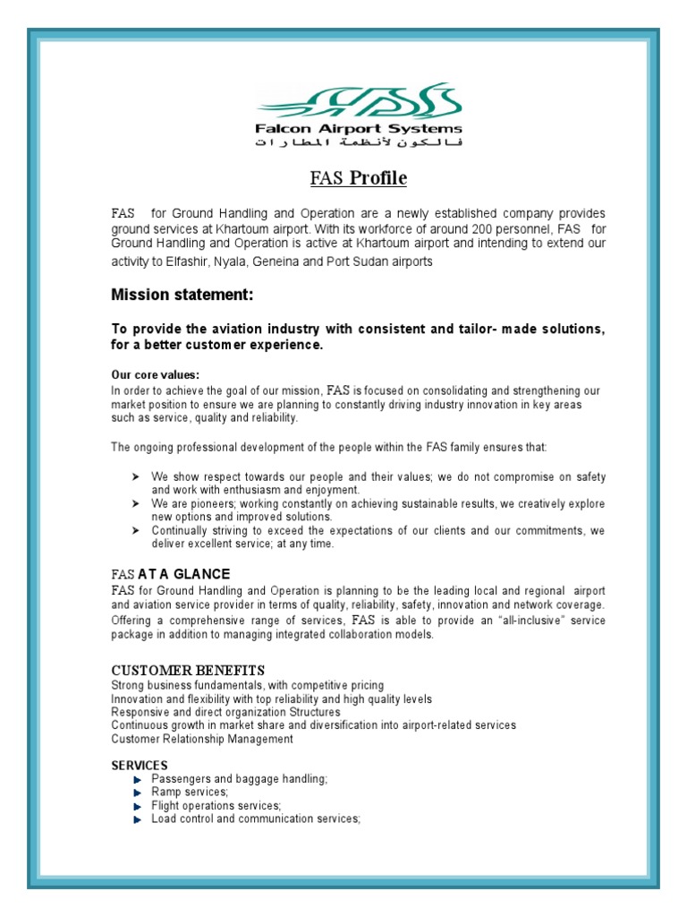 Profile: Mission Statement | PDF | Transport | Business