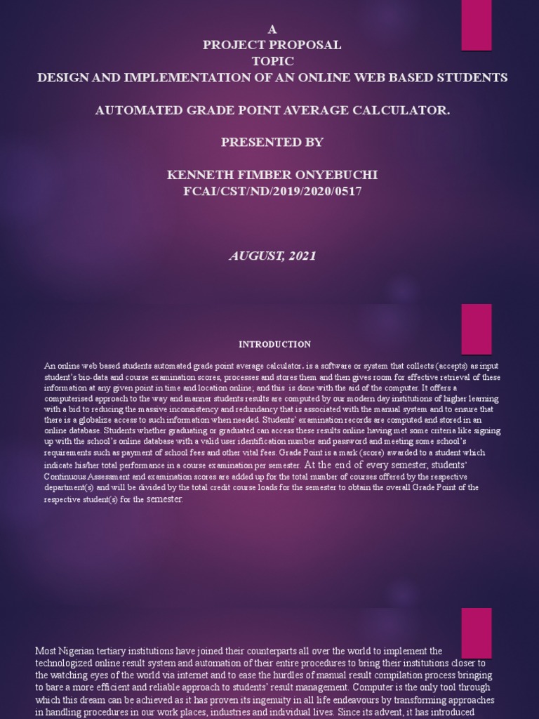 Sample of Computer Science Project Proposal | PDF | Test (Assessment ...