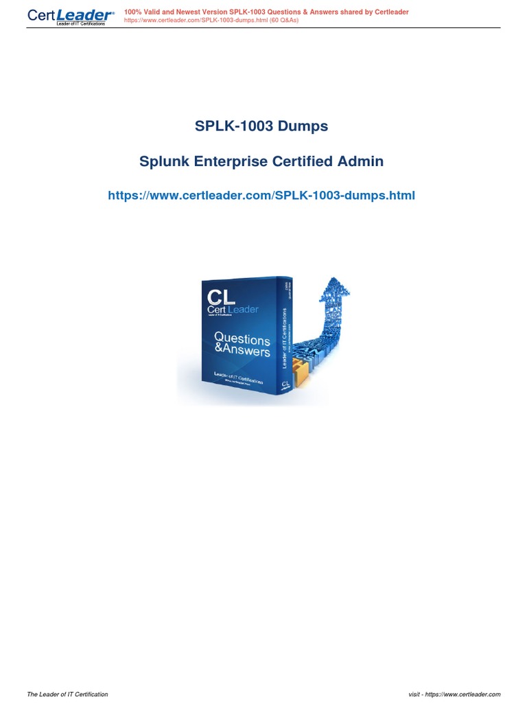 SPLK-1003 Dumps Splunk Enterprise Certified Admin | PDF | Server ...