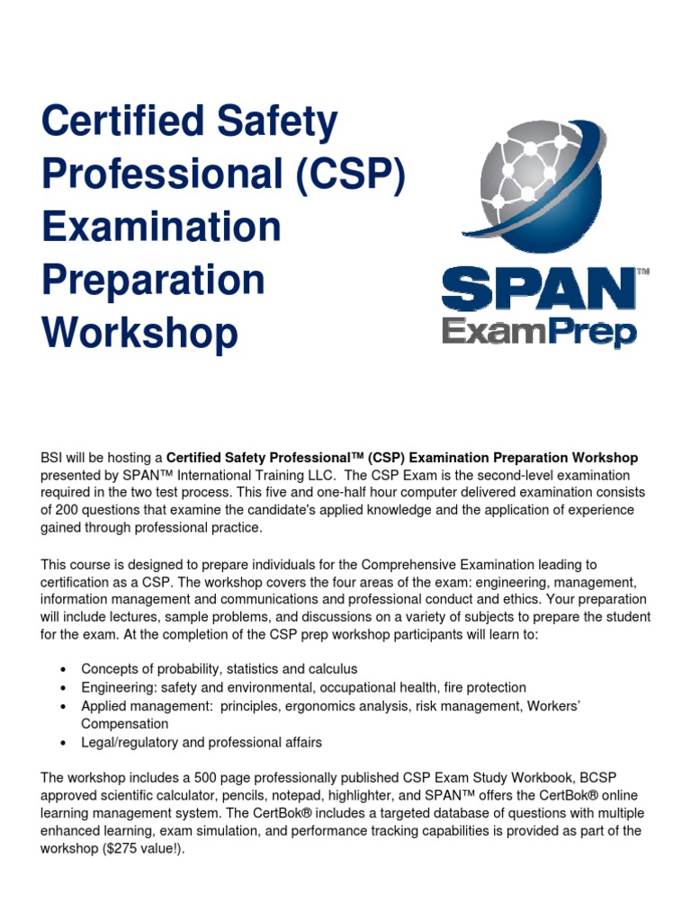 CSP Flyer BSI Portland | PDF | Test (Assessment) | Professional ...