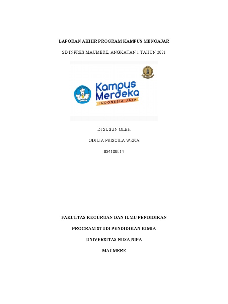 Laporan Akhir Program Kampus Mengajar | PDF | Karier & Perkembangan | Ilmu Sosial