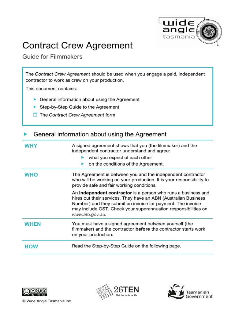 12 Contract Crew Agreement and Guide | PDF | Insurance | Employment