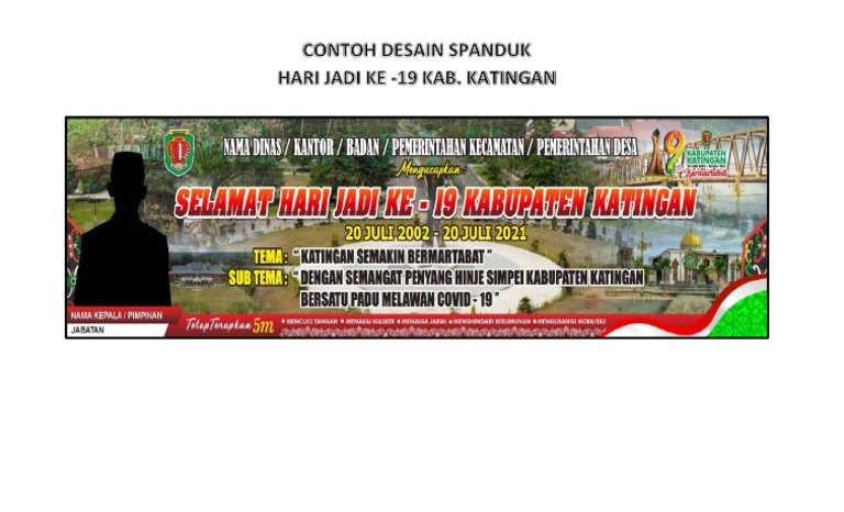 Contoh Desain Spanduk Hari Jadi Ke 19 Kab Katingan 2021 Pdf