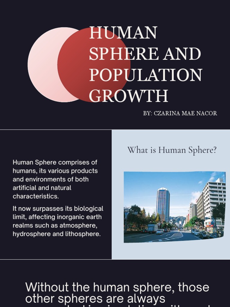 Human Sphere and Population Growth: By: Czarina Mae Nacor | PDF