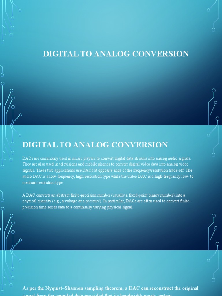 Digital To Analog Report | PDF