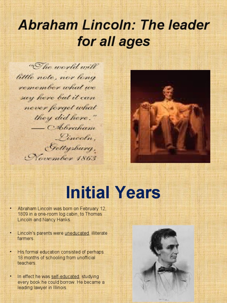 Abraham Lincoln | PDF | Psychology | Abraham Lincoln