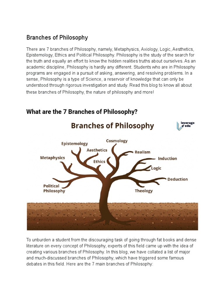 What Are The 7 Branches of Philosophy? | PDF | Epistemology | Knowledge