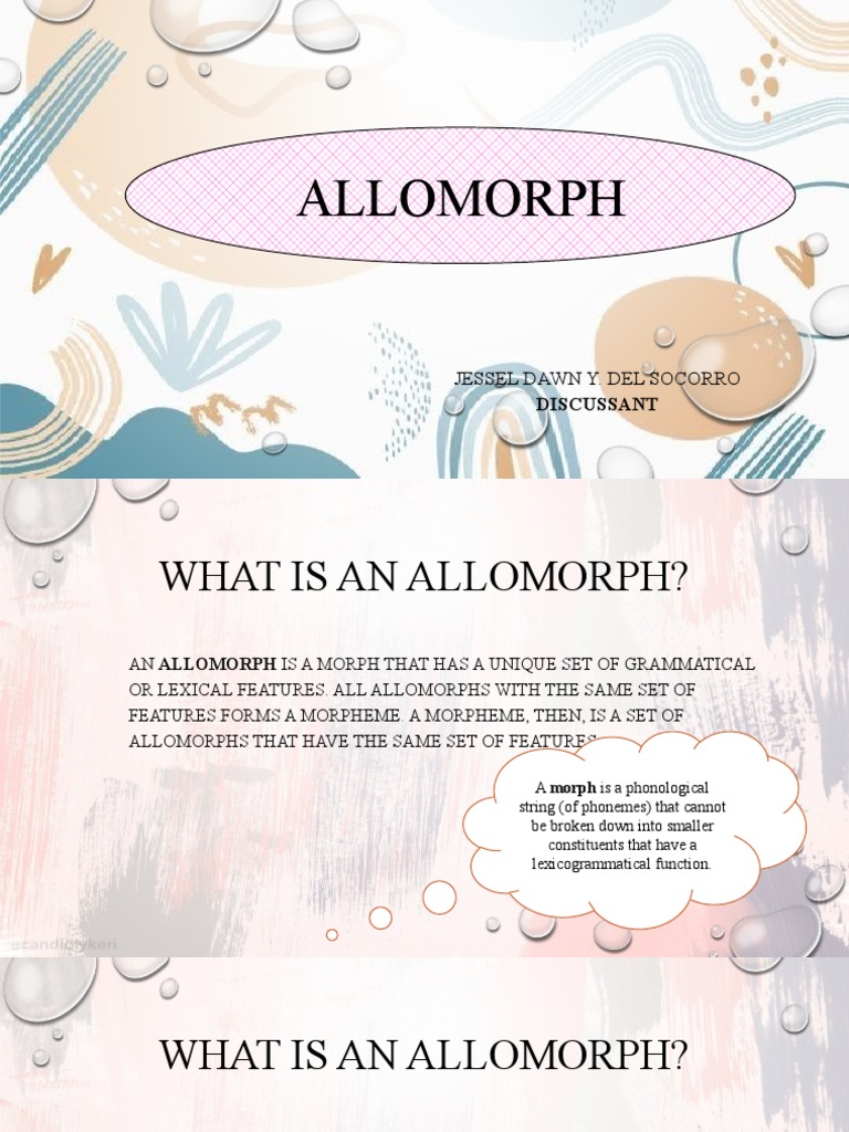 What is an allomorph | PDF | Word | Language Arts & Discipline