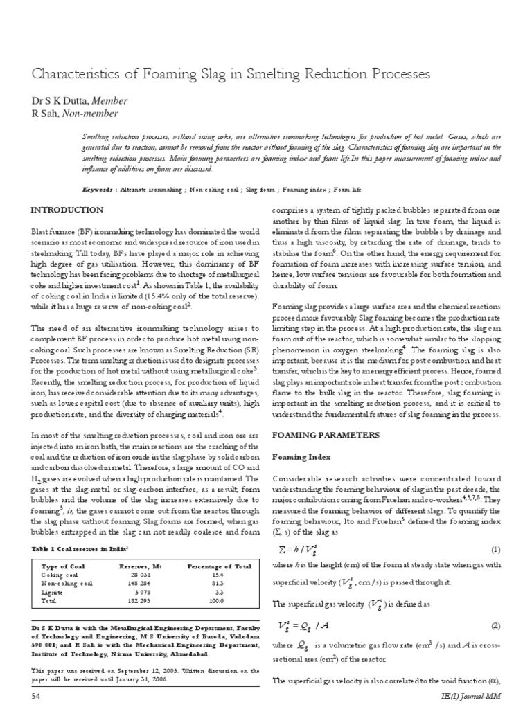 Foaming Index | Download Free PDF | Foam | Smelting