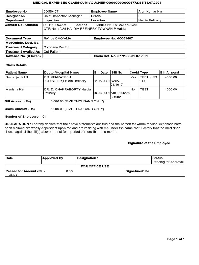 Medical Bill 2 | PDF | Health Care | Medicine