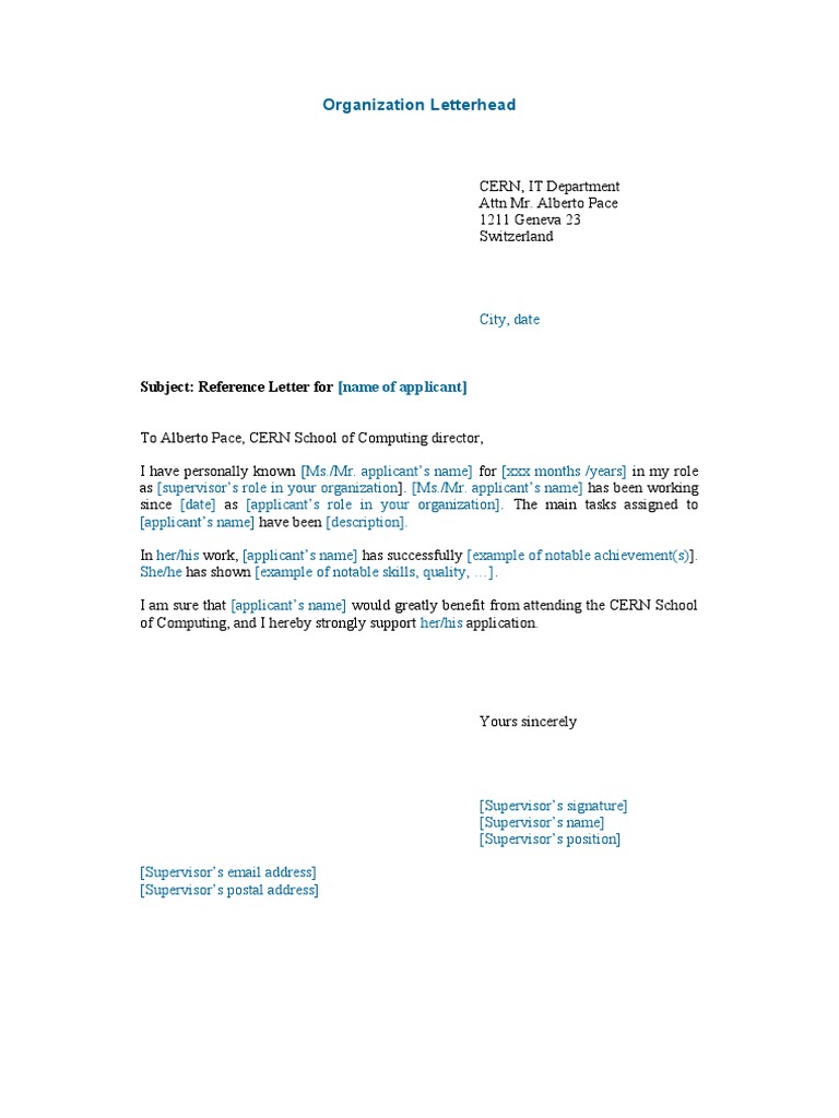 Example of Reference Letter To CSC | PDF