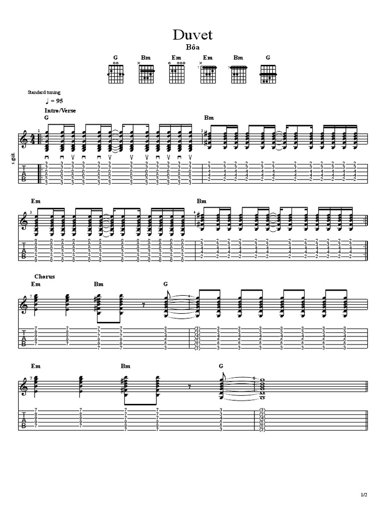 Duvet - Bôa | PDF | Songs | Musical Compositions