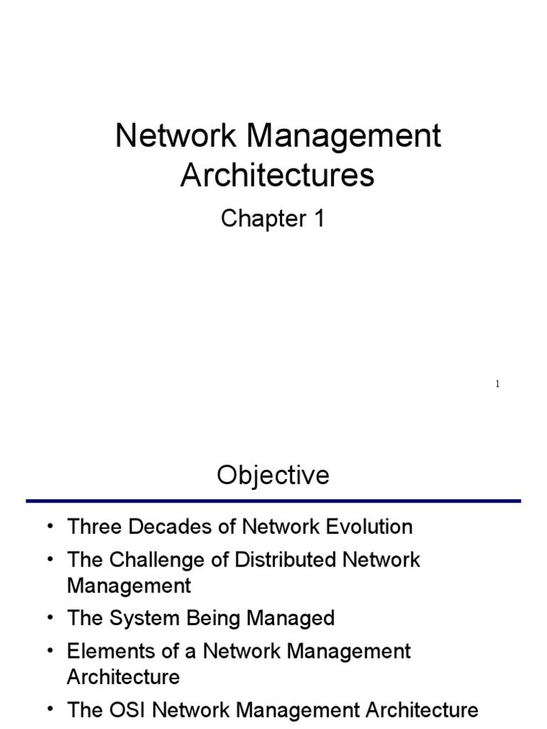 Network Management Architectures | PDF | Computer Network | Office Equipment
