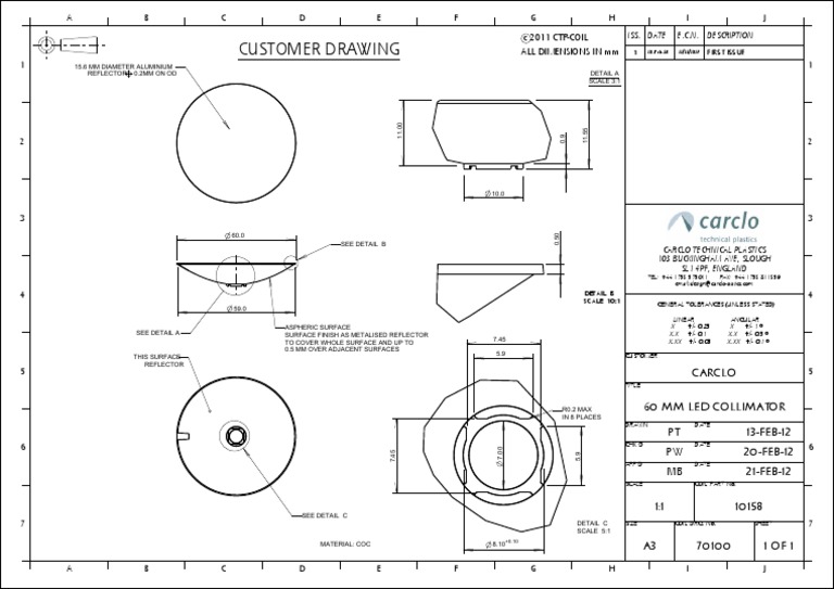 2D Customer Drawing PDF | PDF