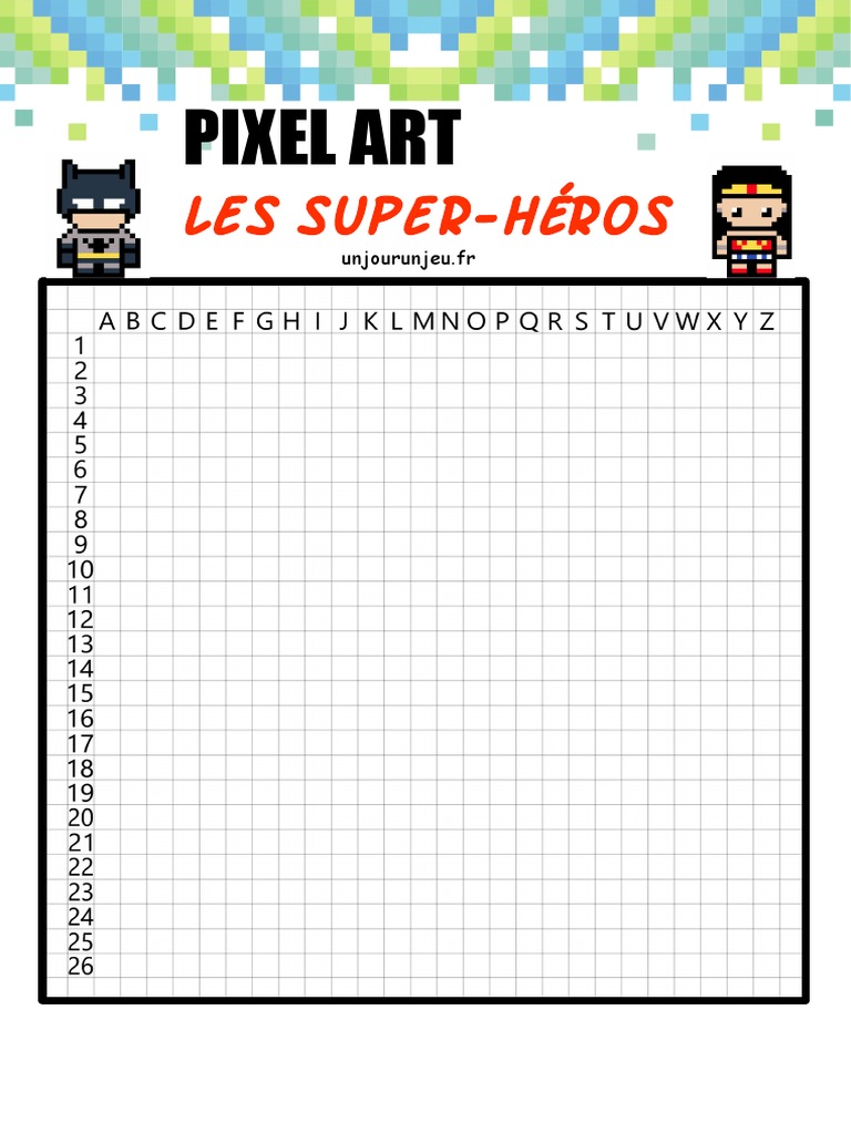 Pixel Art Superheros Grille | PDF