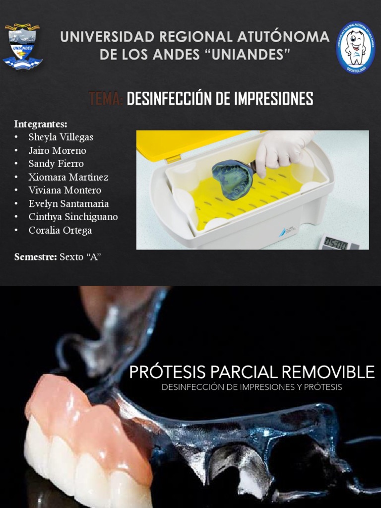 Desinfección de Impresiones | PDF | Agua | Dentadura postiza