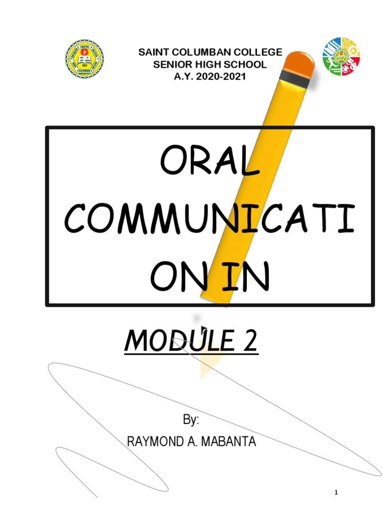 Oral Com - Module 2 | PDF | Communication | Motivation