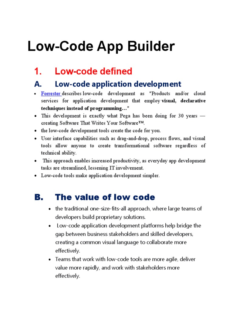 Low Code Builder | Download Free PDF | Application Software | Web ...