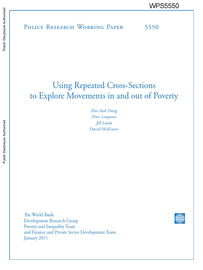 Dang Et Al 2014 Using Repeated Cross Sections To Explore Movements In And Out Of Poverty Pdf 
