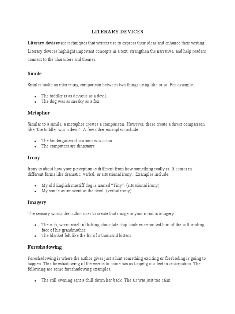 An In-Depth Exploration of Literary Devices | PDF | Poetry | Irony