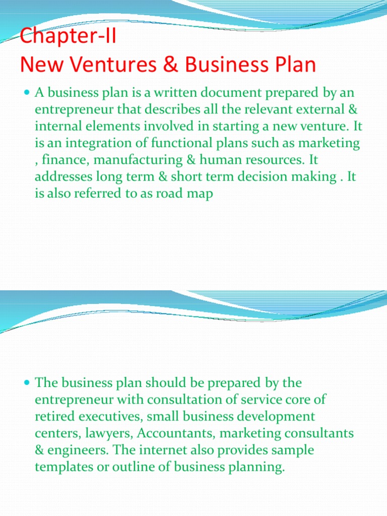 Chapter-2 New Ventures and Business Plan | PDF | Marketing ...