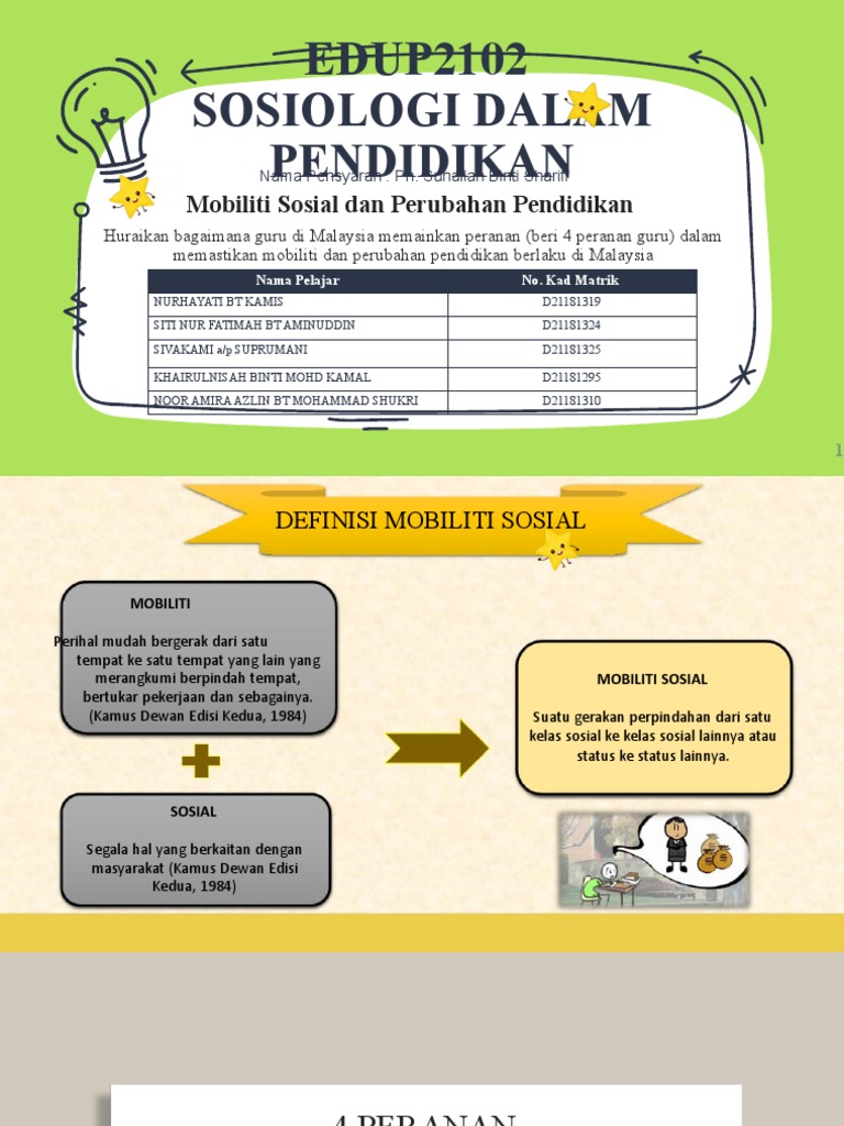 Mobiliti Sosial Dan Perubahan Pendidikan | PDF