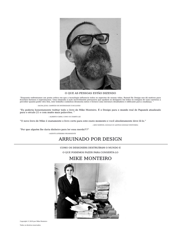 Ruined by Design - Mike Monteiro | PDF | Facebook | Esboço